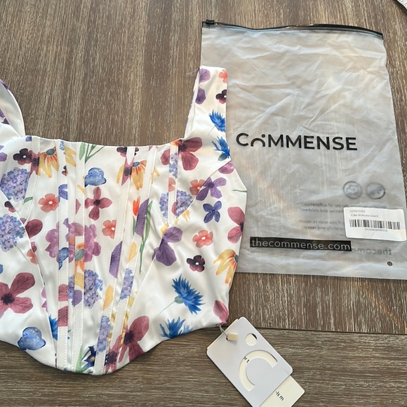 Commense | Tops | Floral Corset Crop Top By Commense | Poshmark